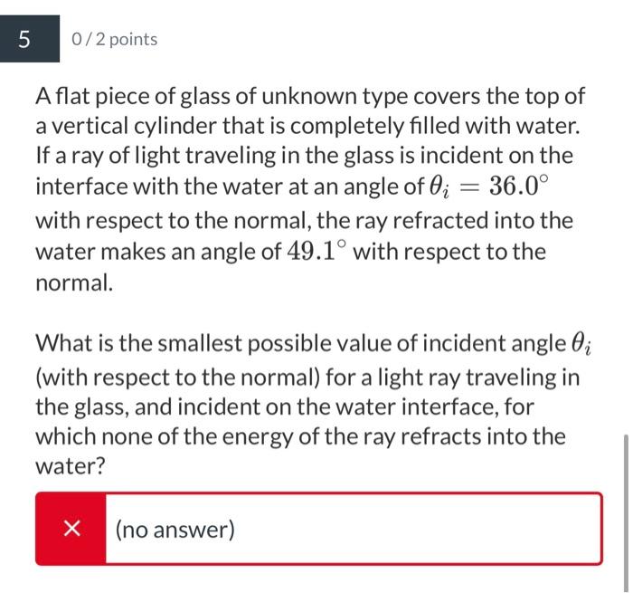 Solved You can determine the index of refraction of a | Chegg.com