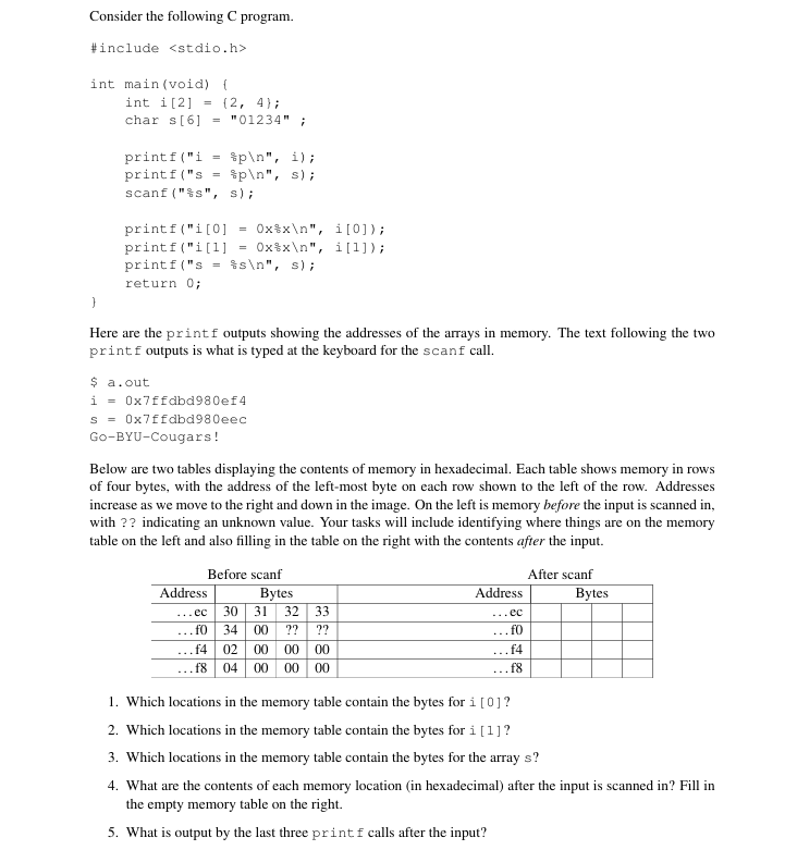 Solved Consider the following C program.```#include int | Chegg.com