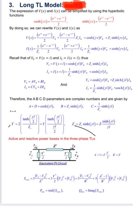 ELEC 472 Power Systems Project: Transmission Line | Chegg.com