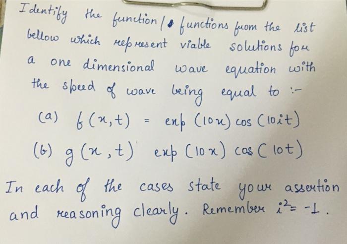 Solved Identify the function(functions from the list bellow | Chegg.com