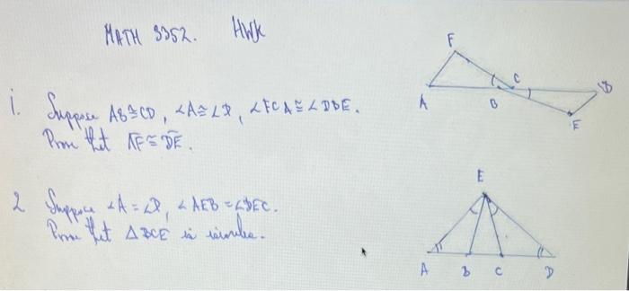 Solved It's difficult to decipher my professors handwriting | Chegg.com