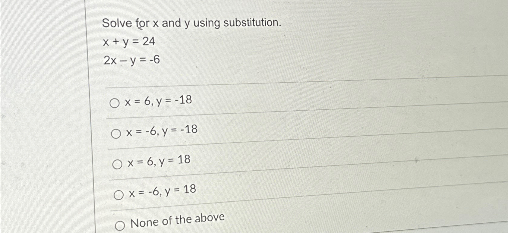 Solved Solve for x ﻿and y ﻿using | Chegg.com
