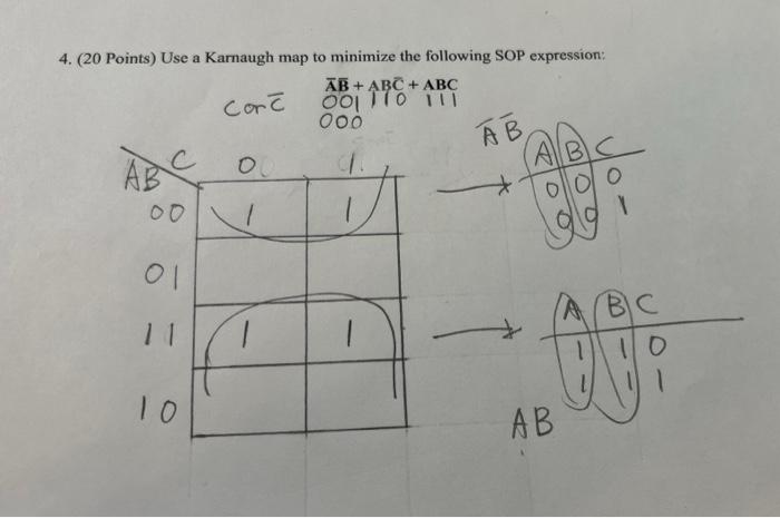Solved 4. (20 Points) Use a Karnaugh map to minimize the | Chegg.com Solved 4. (20 Points) Use a Karnaugh map to minimize the | Chegg.com