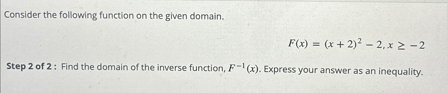 Solved Consider the following function on the given | Chegg.com