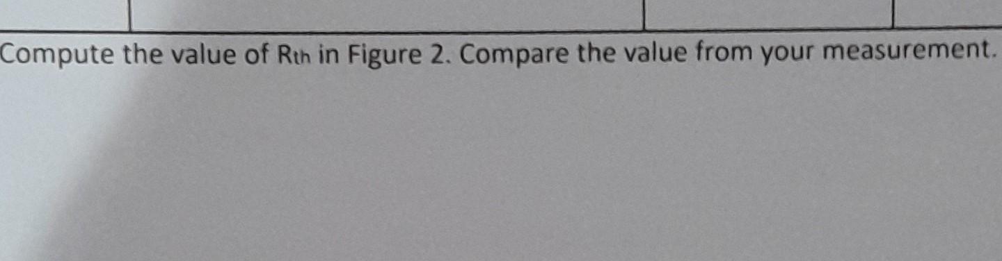 Solved . Compute the value of Rth in Figure 2. Compare the | Chegg.com