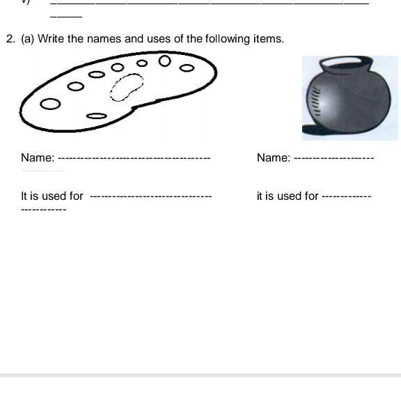 Solved 2. (a) Write the names and uses of the following | Chegg.com