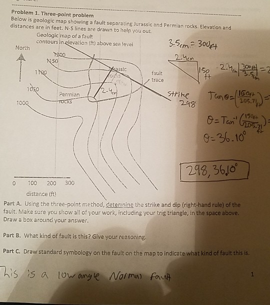 Solved I just wanted to check my my math on this three point | Chegg.com