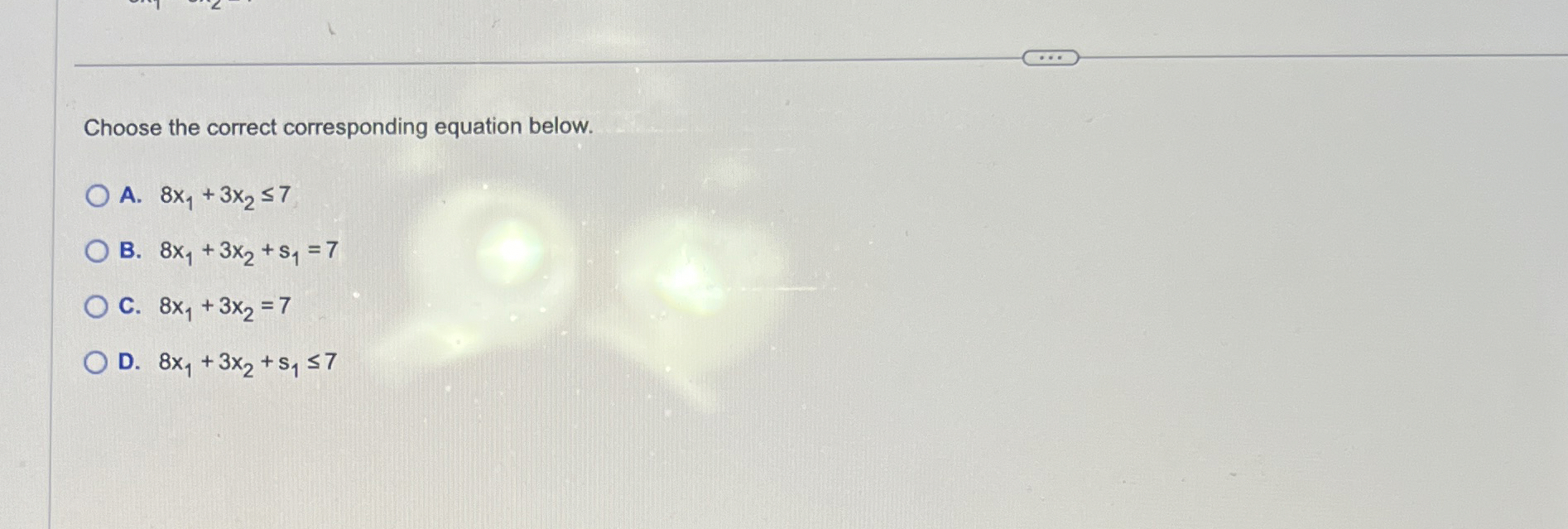 Solved Choose the correct corresponding equation | Chegg.com