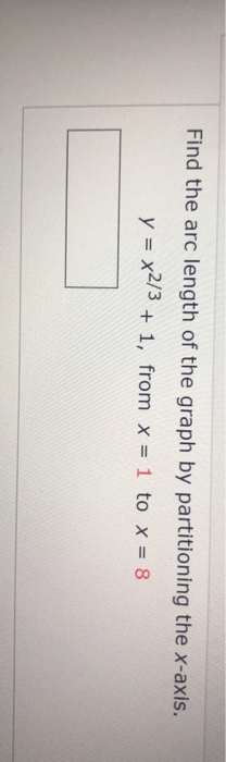 Solved Find the arc length of the graph by partitioning the | Chegg.com