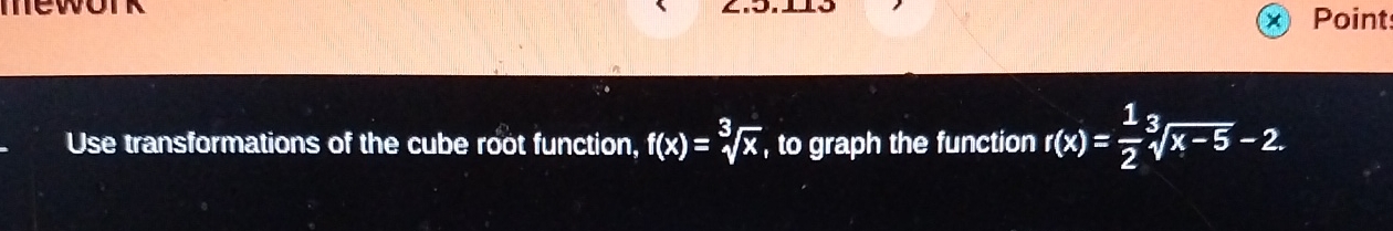 Solved Use transformations of the cube root function, | Chegg.com