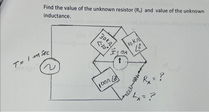 Solved Find the value of the unknown resistor (Rx) and value | Chegg.com