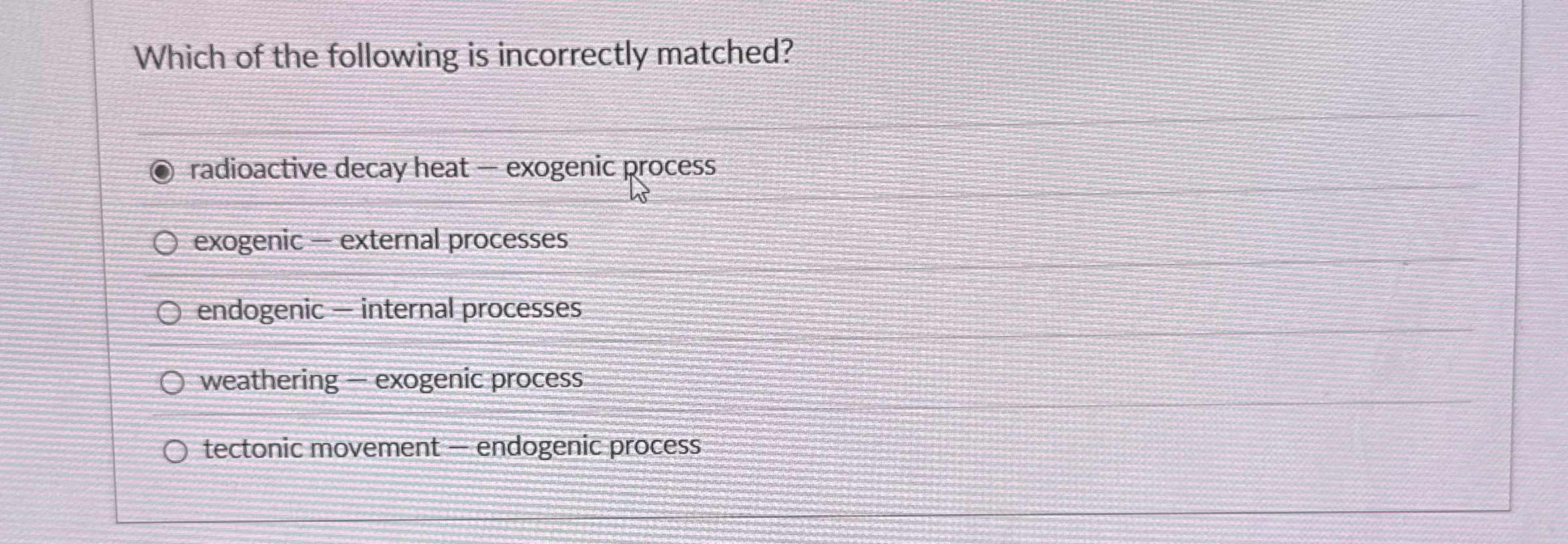 High Quality SOLUTION Which of the following is incorrectly | Chegg.com
