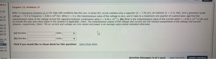 Solved RCES Chapter 23, Problem 27 Refer to Interactive | Chegg.com