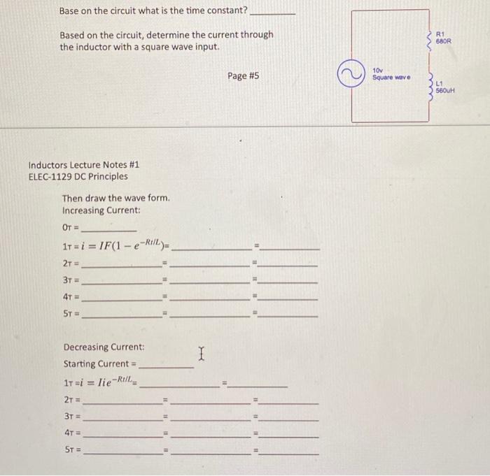 Solved Base on the circuit what is the time constant? Based | Chegg.com