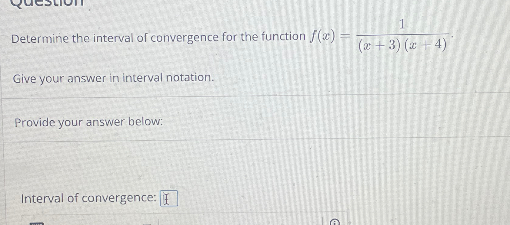 Solved Determine the interval of convergence for the | Chegg.com