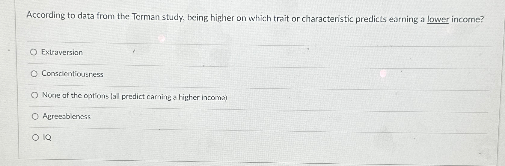 24. ﻿According to data from the Terman study, being | Chegg.com