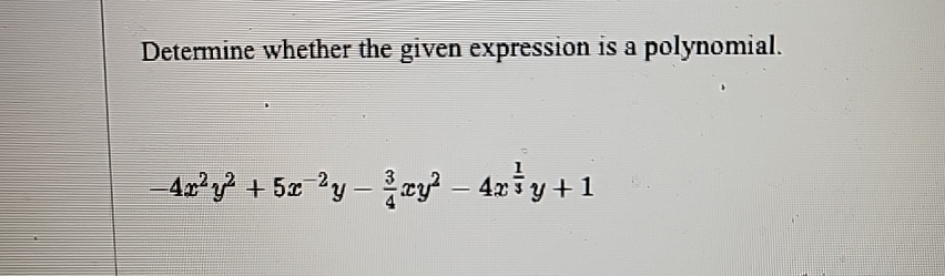 Solved Determine whether the given expression is a | Chegg.com