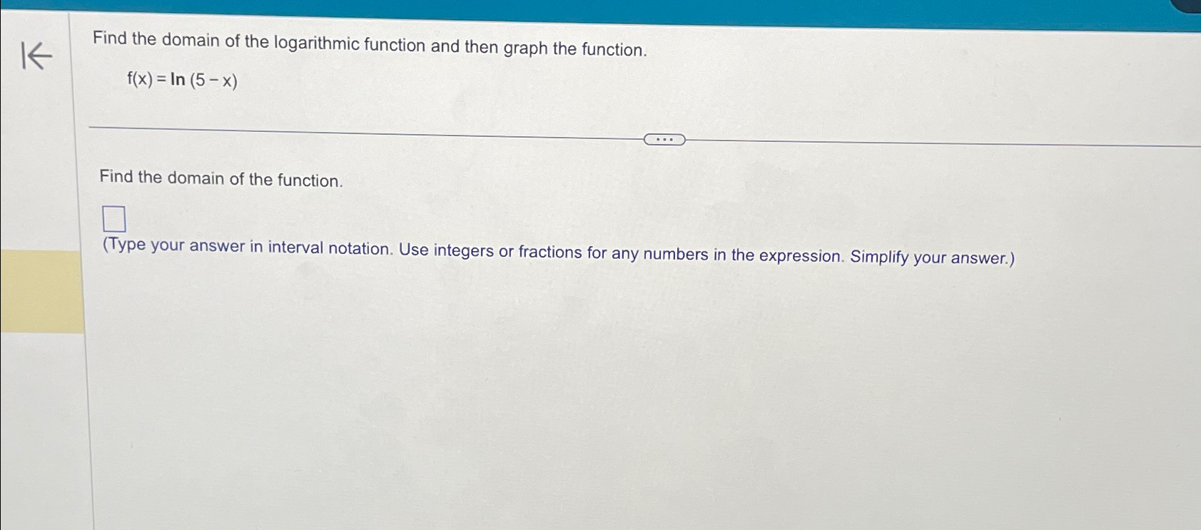 Find the domain of the logarithmic function and then | Chegg.com
