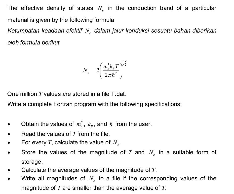 The effective density of states N. in the conduction | Chegg.com