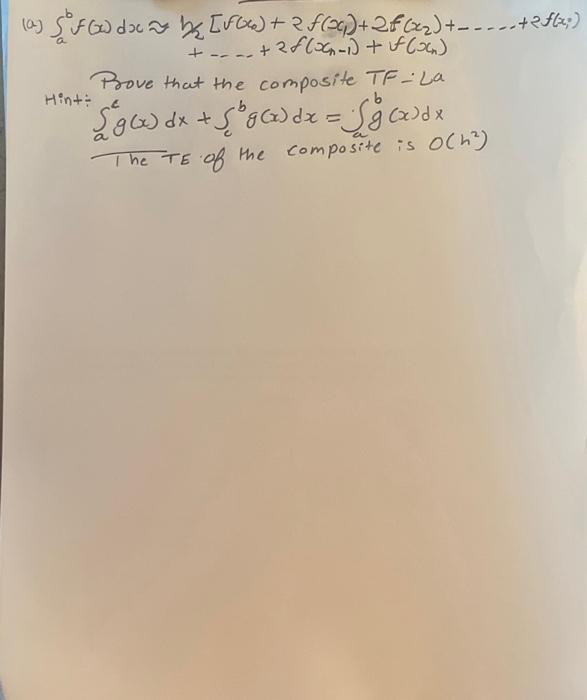 Solved Subject - Numerical analysisplease give answer with | Chegg.com