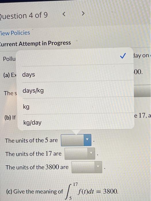 Solved Question 4 of 9 - /0.5 View Policies Current Attempt | Chegg.com
