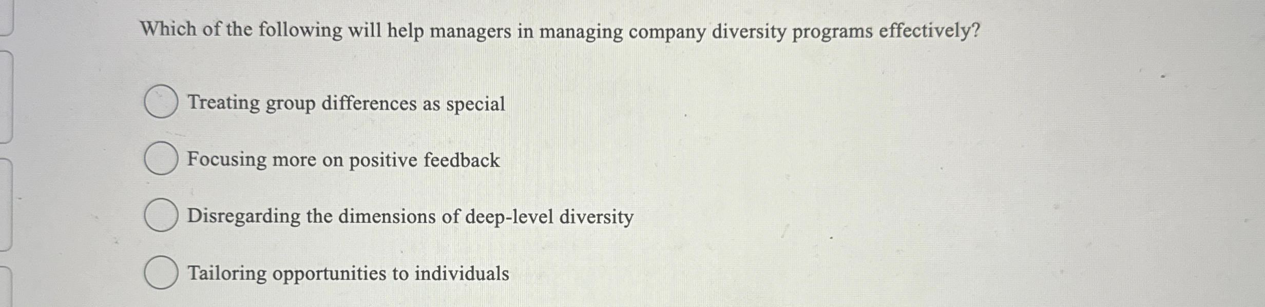 Solved Which of the following will help managers in managing | Chegg.com