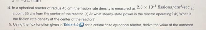 Solved 4. In a spherical reactor of radius 45 cm, the | Chegg.com