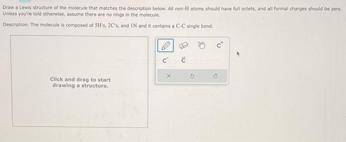 Solved Draw a Lewis structure of the molecule that matches | Chegg.com