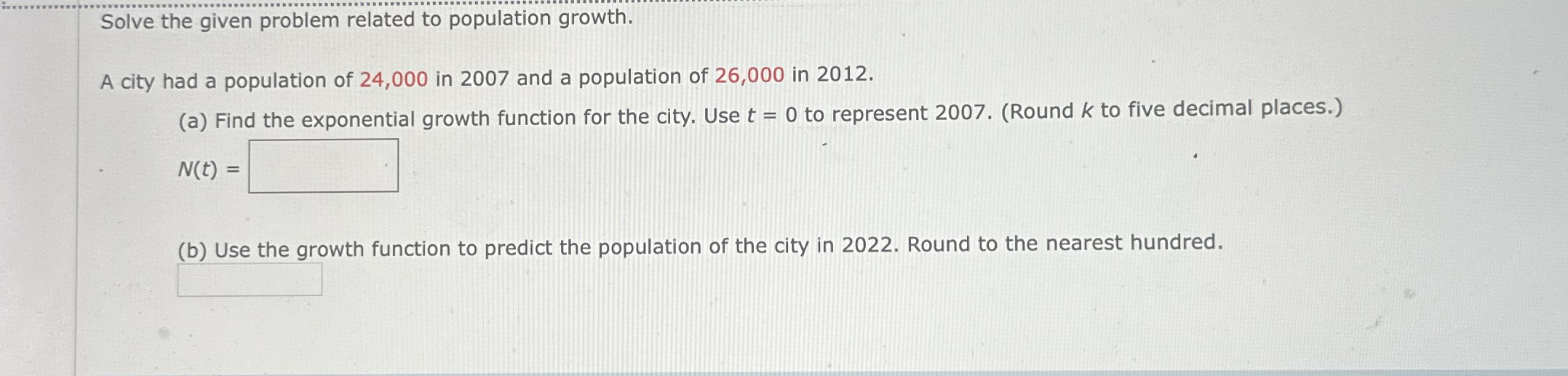 Solved Solve the given problem related to population | Chegg.com