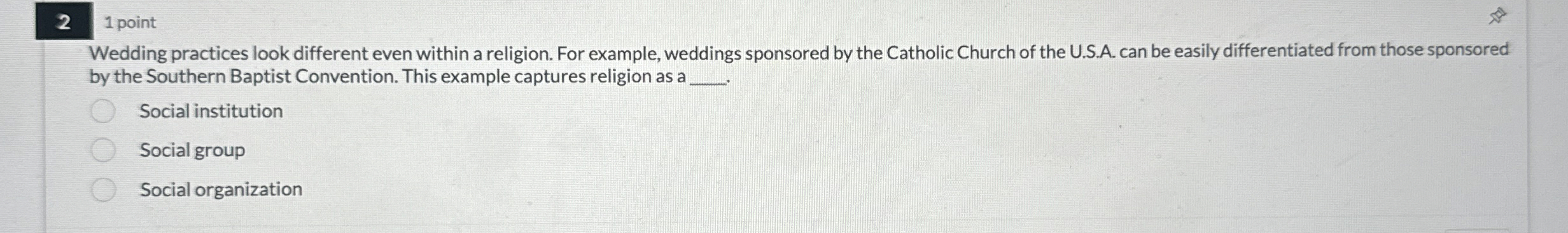 Solved 2 1 ﻿pointWedding practices look different even | Chegg.com