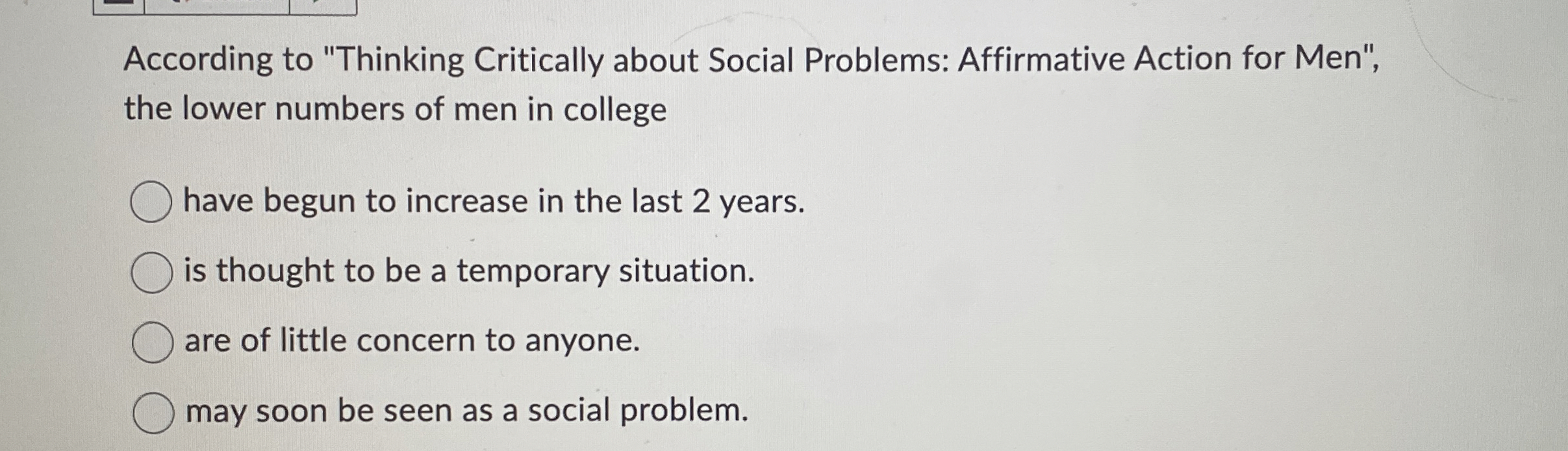 Solved According to "Thinking Critically about Social | Chegg.com