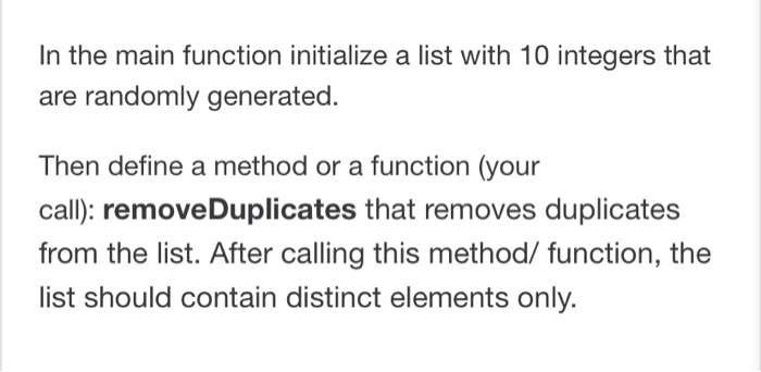 Solved In the main function initialize a list with 10 | Chegg.com