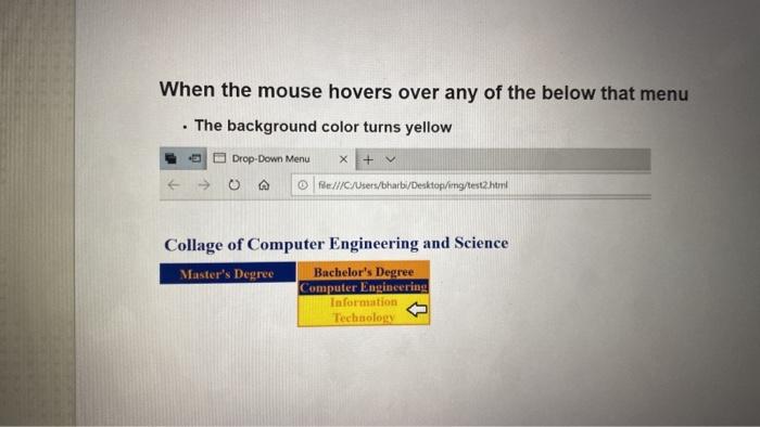 Solved Create the following by using Internal (embedded) CSS | Chegg.com