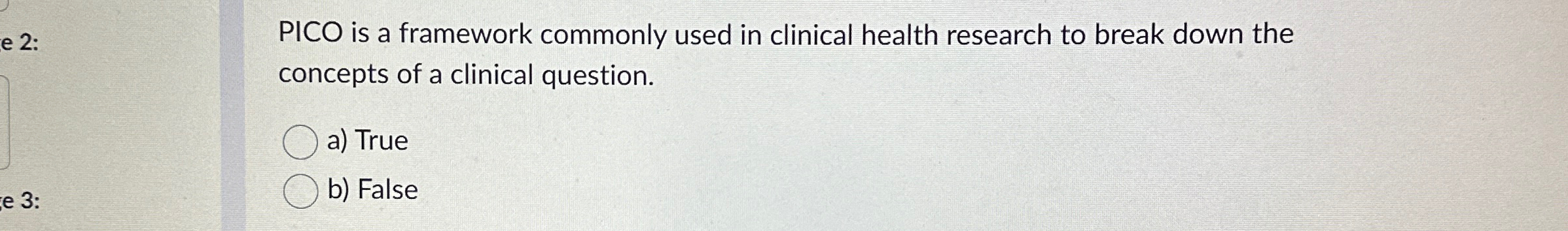 Solved PICO is a framework commonly used in clinical health | Chegg.com