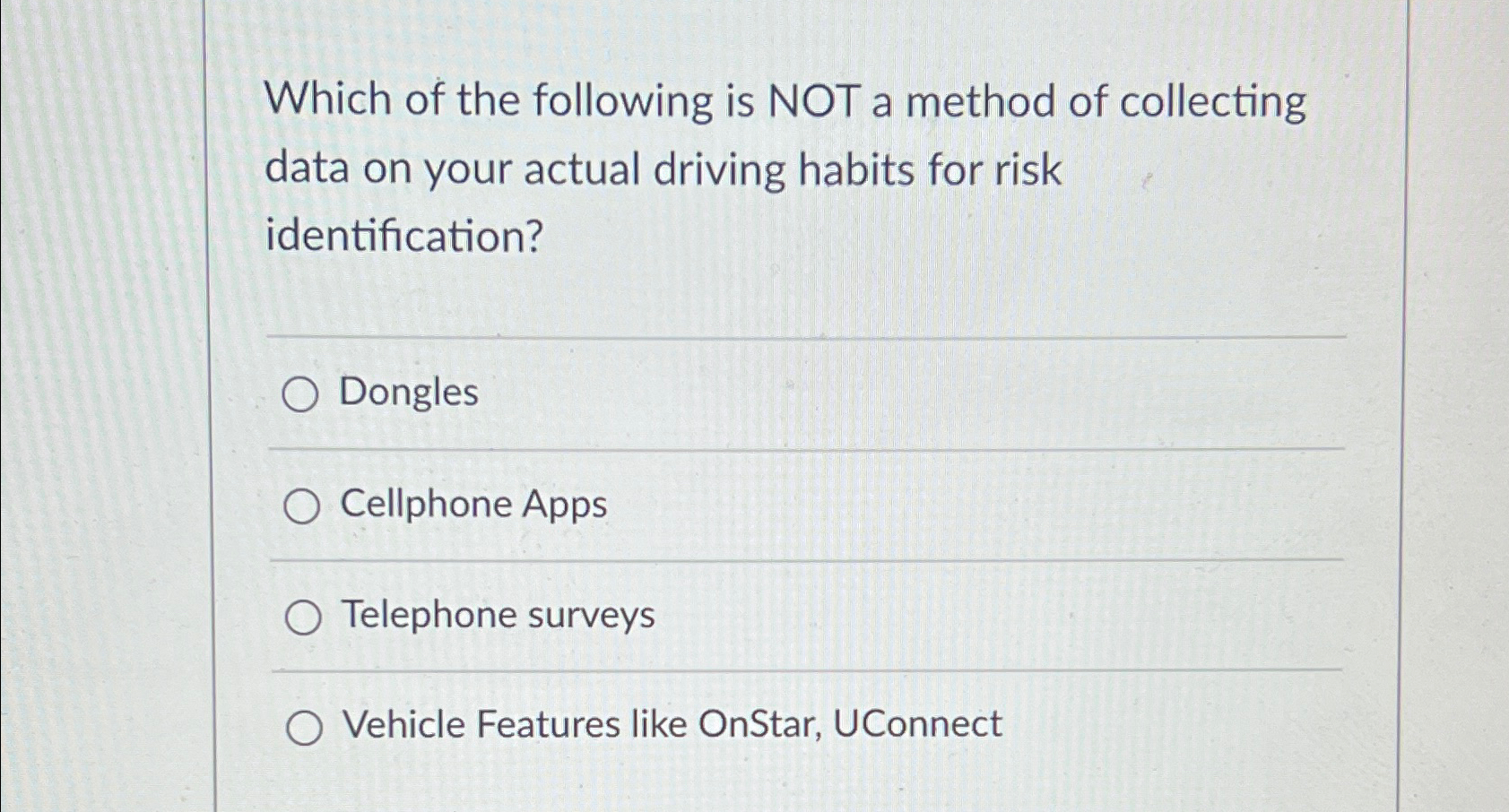 Solved Which of the following is NOT a method of collecting | Chegg.com