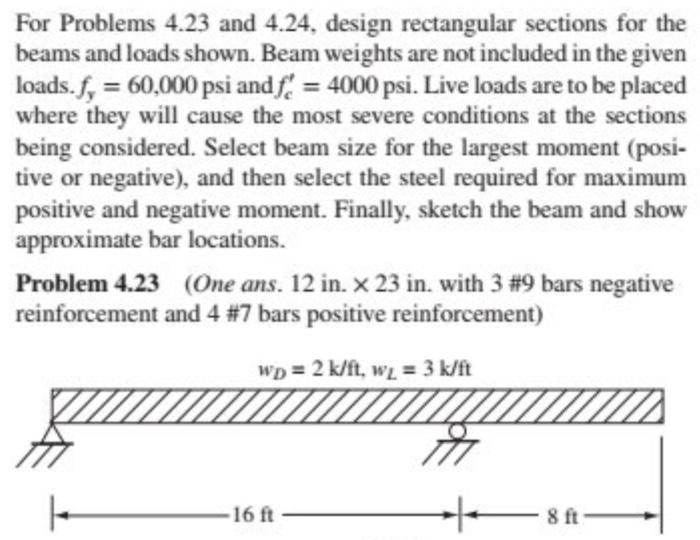 Solved For Problems 4.23 and 4.24 , design rectangular | Chegg.com