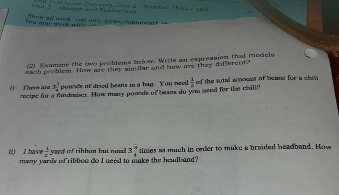 Solved Unit 1-Number Concepts, Unit 2 - ﻿Number Theory | Chegg.com