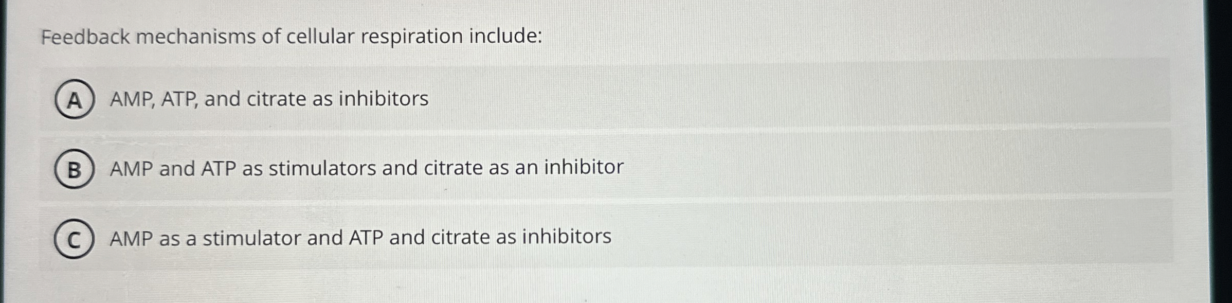Solved Feedback mechanisms of cellular respiration | Chegg.com