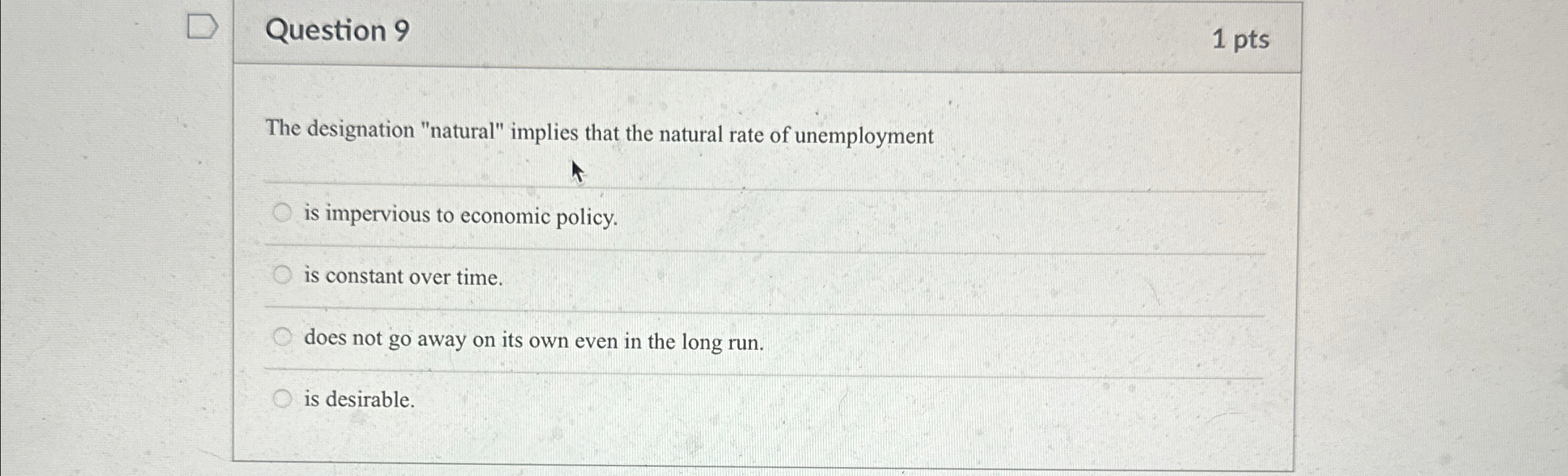 Solved Question 91 ﻿ptsThe designation "natural" implies | Chegg.com