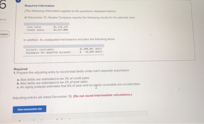 Solved 6 Required information [The following information | Chegg.com