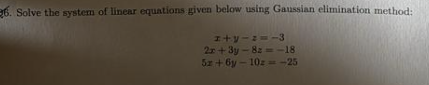 Solved Solve the system of linear equations given below | Chegg.com