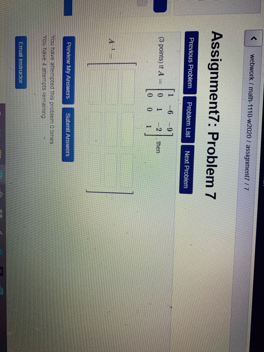 Solved webwork / math-1110-w2020 / assignment7 / 7 | Chegg.com