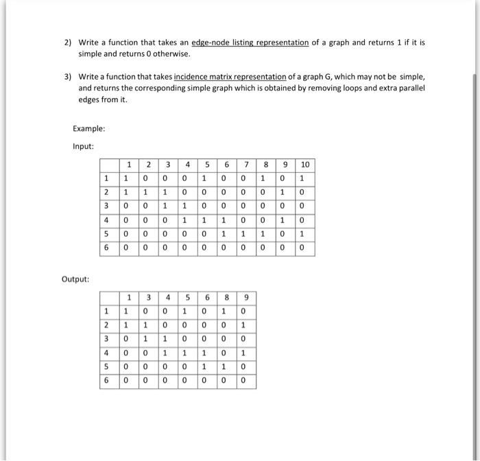 Solved 2) Write a function that takes an edge-node listing | Chegg.com