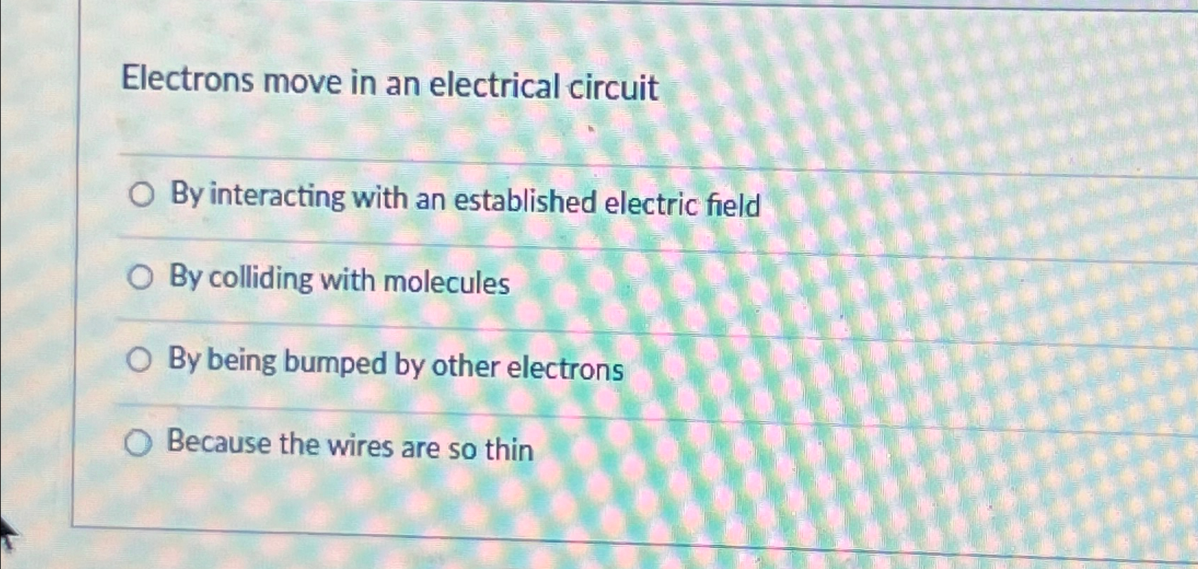 Solved Electrons move in an electrical circuitq,By | Chegg.com