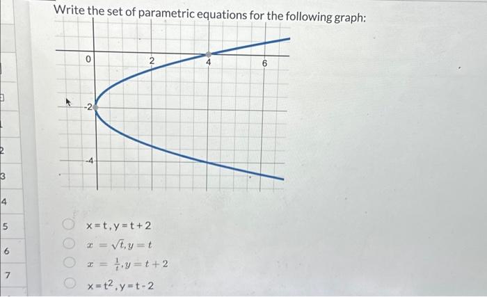 Solved Write the set of parametric equations for the | Chegg.com