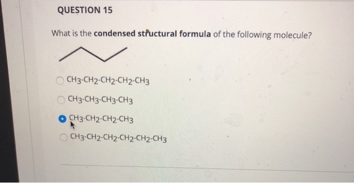 Solved QUESTION 1 What is the molecular formula of the | Chegg.com