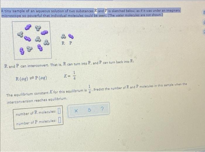 Solved A tiny sample of an aqueous solution of two | Chegg.com