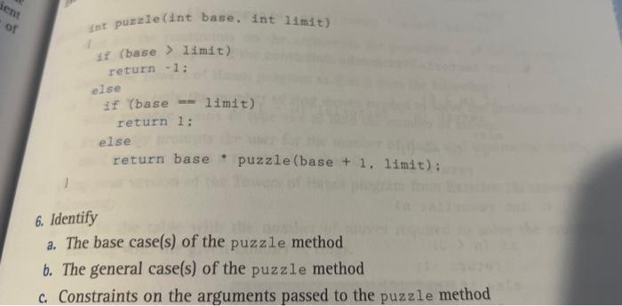 Solved Int Puzzleint Base Int 1 Imit If Base Limit 9954