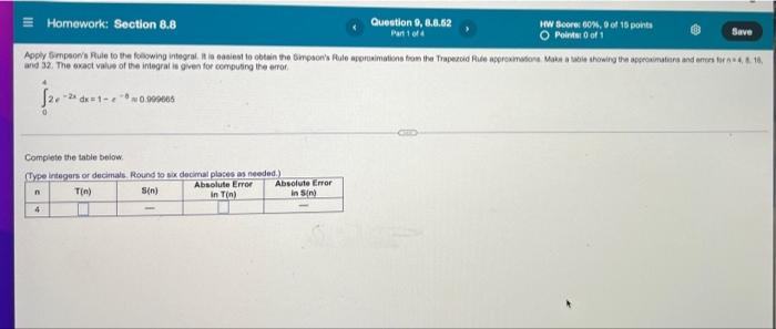 Solved Homework Section 8 8 Question 9 8 8 52 Hw Score