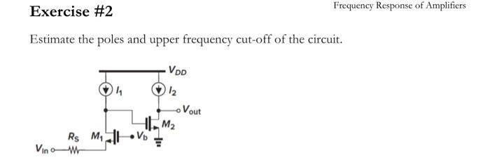 Solved Estimate the poles and upper frequency cut-off of the | Chegg.com